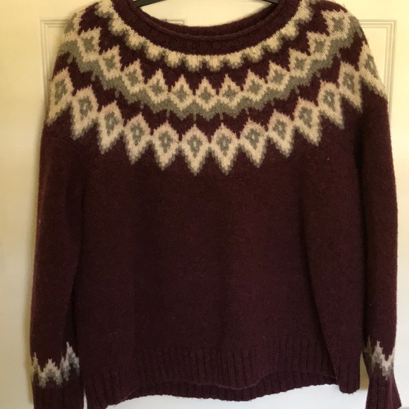 L.L. Bean | Sweaters | Ll Bean Xl Womens Lambs Wool Sweater Deep Purple ...